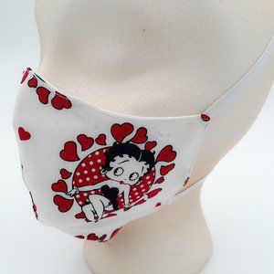AccentStyles | Accessories | Reusable Cotton Betty Boop Hearts Face ...